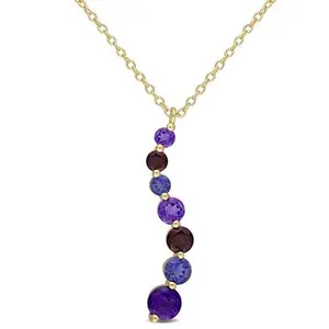 JULIANNA B. Multi-gemstone Graduated Drop Necklace
