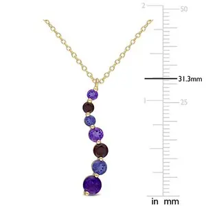 JULIANNA B. Multi-gemstone Graduated Drop Necklace