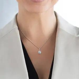 JULIANNA B. Moissanite Solitaire Pendant Necklace