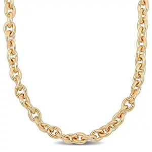 JULIANNA B. 18 Inch Oval Link Chain Necklace - Yellow-plated