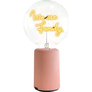 MITB We Are Family Portable Table Lamp Pink