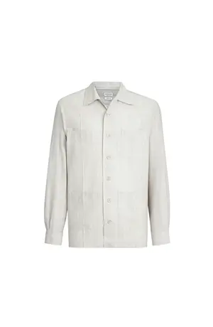 Brunello Cucinelli Cotton And Linen Guayabera