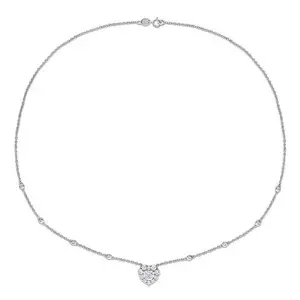 JULIANNA B. Moissanite Heart Halo Necklace