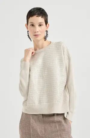 Brunello Cucinelli Embroidered Sweater - Beige