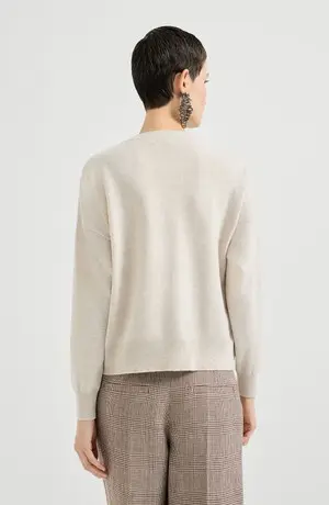 Brunello Cucinelli Embroidered Sweater - Beige