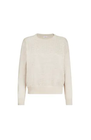 Brunello Cucinelli Embroidered Sweater - Beige