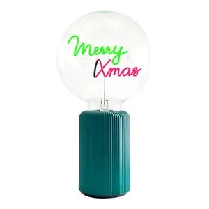 MITB Merry Xmas Portable Table Lamp Emerald