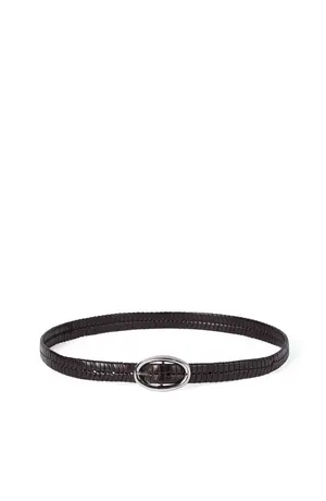 Brunello Cucinelli Braided Leather Belt - Chocolate