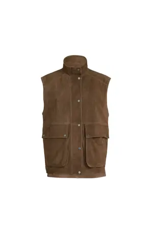 Brunello Cucinelli Couture Suede Vest - Brown