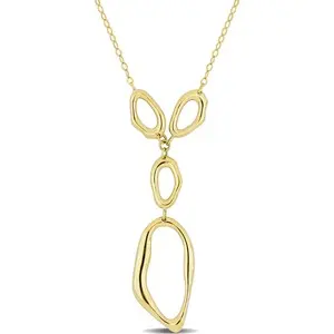 JULIANNA B. 10k Abstract Shape Lariat Necklace