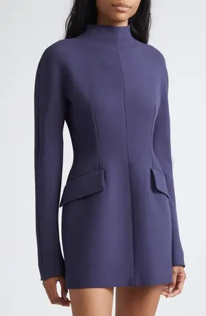 Sportmax Tefrite Long Sleeve Sheath Dress - Midnight Blue
