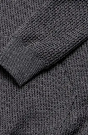 SURFSIDE SUPPLY CO. Ivan Waffle Thermal Hoodie - Charcoal Heather