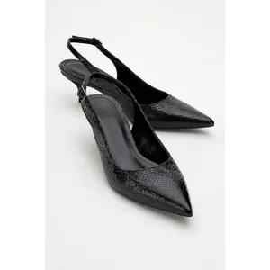 PROLOGUE SHOES Pointed Toe Slingback Pumps - Black