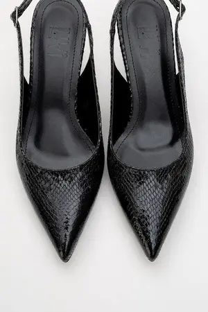 PROLOGUE SHOES Pointed Toe Slingback Pumps - Black