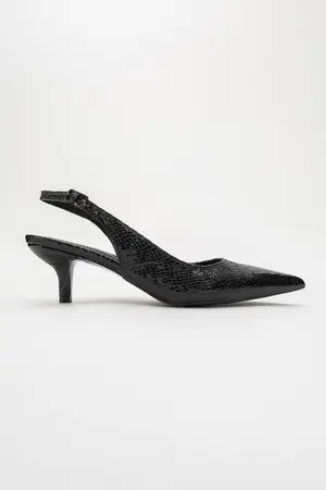 PROLOGUE SHOES Pointed Toe Slingback Pumps - Black