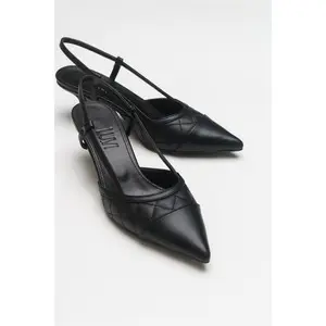 PROLOGUE SHOES Pointed Toe Slingback Pumps - Black