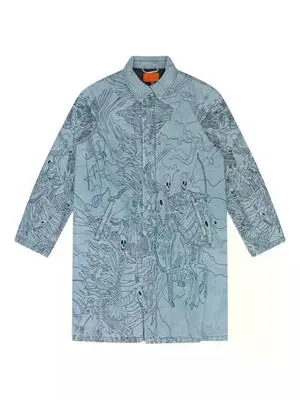 Who Decides War Button Detailed Outerwear For Men