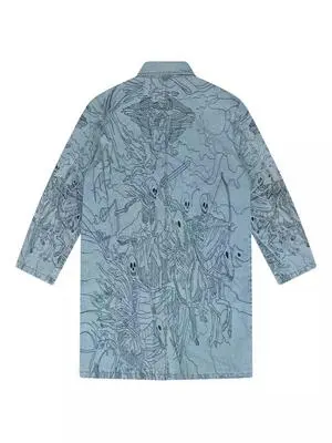 WHO DECIDES WAR Four Horsemen Printed Trench Coat