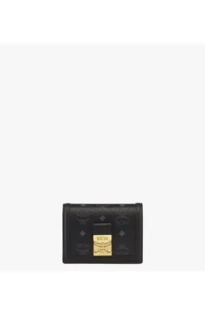 Mcm Tracy Wallet In Visetos - Black