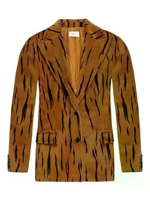 Bally Tiger-print Velvet Blazer