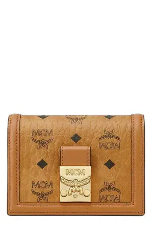 Mcm Tracy Wallet In Visetos - Cognac