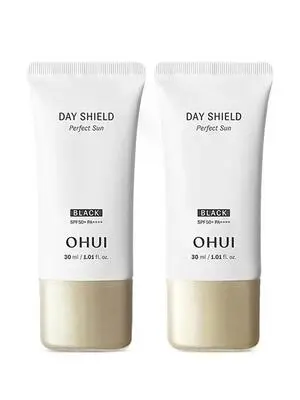 O HUI Day Shield Perfect Sun Black Sunscreen - White