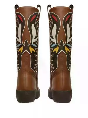 Bally Chambery Leather Eagle-motif Boots