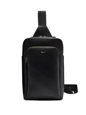 Bally Sling Leather Backpack - Black