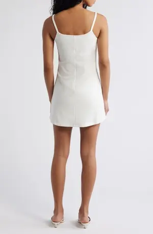 ARTLESS FOREVER Spaghetti Strap Slip Minidress - White