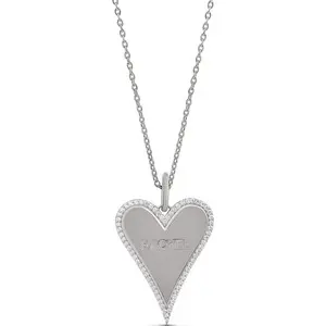SHYMI Pavé Heart Name Pendant Necklace - Silver