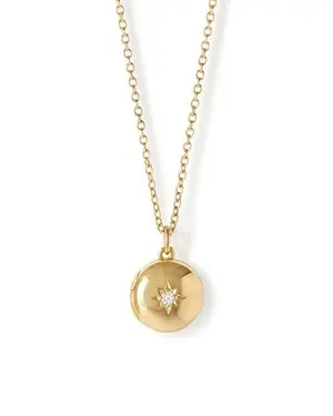 Astley Clarke Biography Mini Locket Necklace - Gold