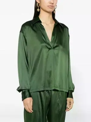 TOM FORD Logo-embroidered Satin Tunic