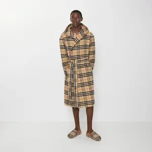 Burberry Check Wool Cashmere Robe