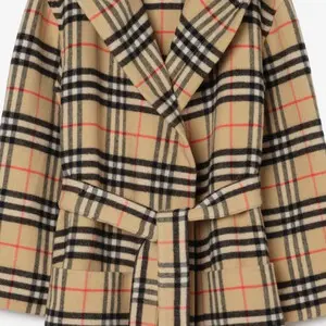 Burberry Check Wool Cashmere Robe