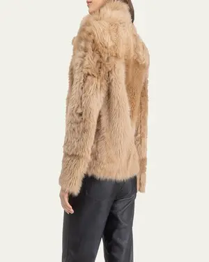 Gorski Reversible Toscana Lamb Shearling Jacket - Red