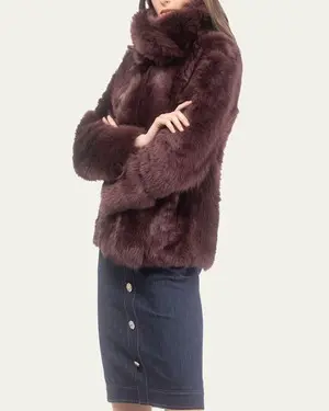 Gorski Reversible Toscana Lamb Shearling Jacket - Red
