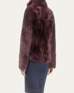 Gorski Reversible Toscana Lamb Shearling Jacket - Red