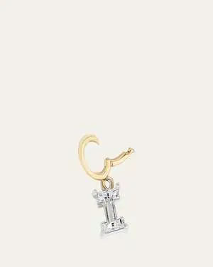 KENDALL ROW Lab Grown Diamond 14k Letter "i" Charm
