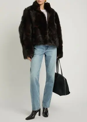 TOTEME Shearling Jacket - Dark Brown