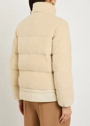 Moncler Cedre Padded Teddy Jacket - Cream