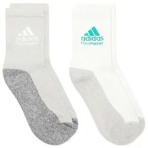 Adidas Equipment 2 Pack Socks - White/medium Grey Heather