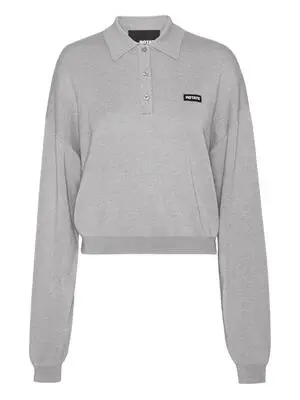 ROTATE BY BIRGER CHRISTENSEN Logo-patch Polo Sweater