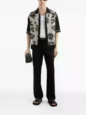 Dolce & Gabbana Floral Striped Shirt
