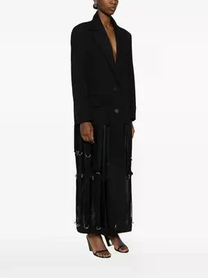 MEDEEA Paneled Coat With Rings Details