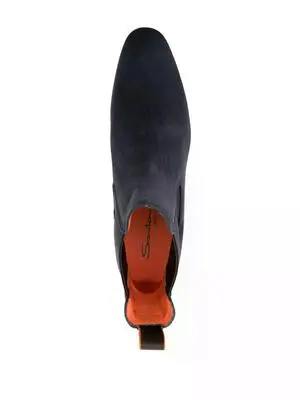 Santoni Suede Chelsea Boots