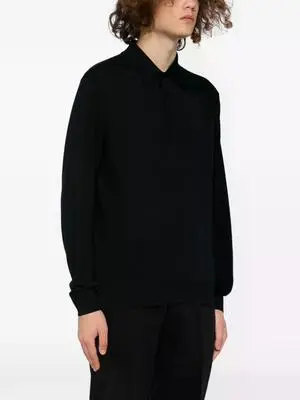 TOM FORD Long-sleeve Fine-knit Polo Shirt