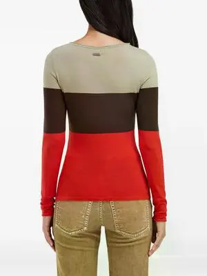 FERRAGAMO Color-block Long-sleeve Top