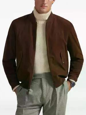 Polo Ralph Lauren Suede Bomber Jacket - Brown