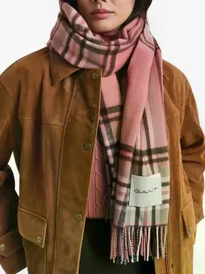 Gant Check-pattern Wool Scarf