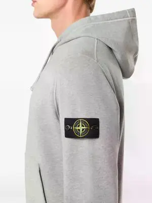 Stone Island Compass Badge Hoodie - Grey